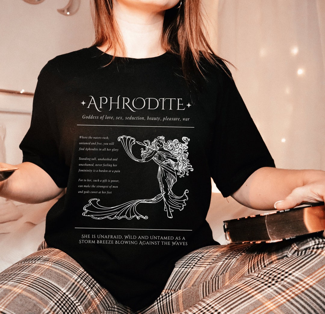 Aphrodite Greek Mythology Shirt Greek Goddess Light Academia Shirt Book ...