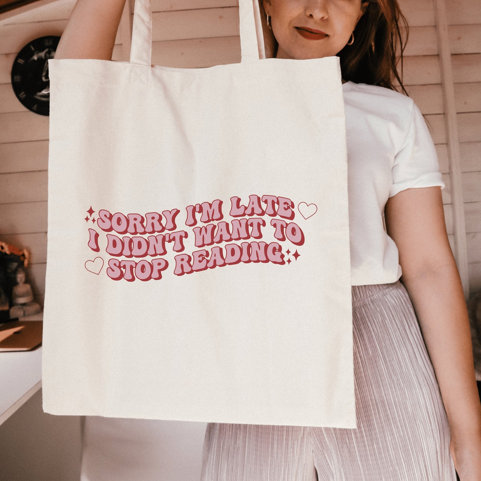 Reading Tote Bag Library Bag Bookish Tote Bag Book Worm Gifts Library ...