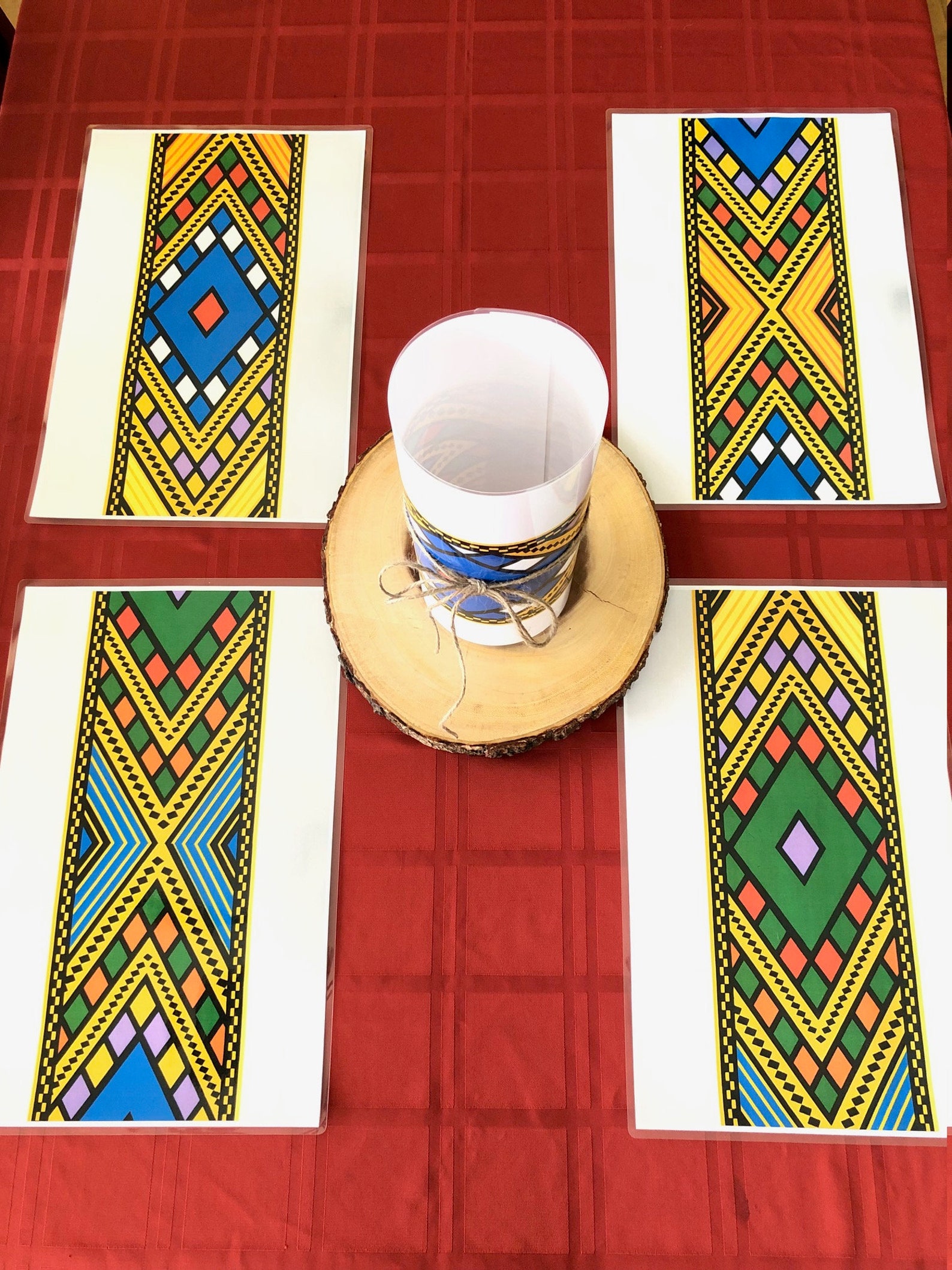 Ethiopian /eritrean Placemats Tilet Placemats Traditional - Etsy UK