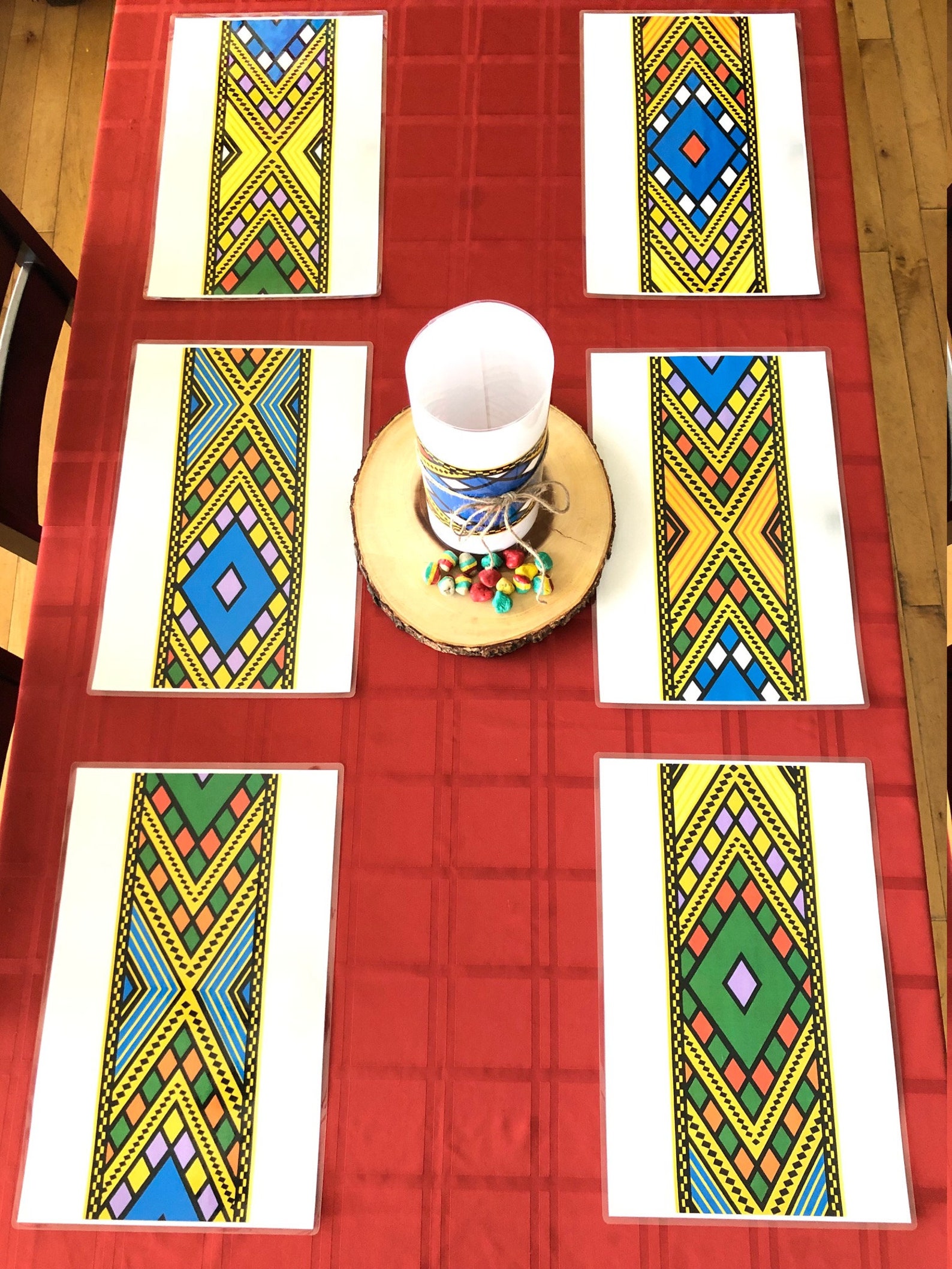 Ethiopian /eritrean Placemats Tilet Placemats Traditional - Etsy UK