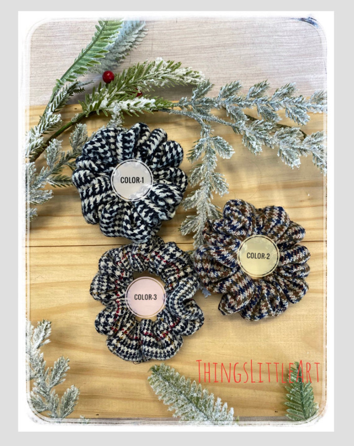 Cute Plaid Scrunchies for Any Hair Type One Size Handmade - Etsy