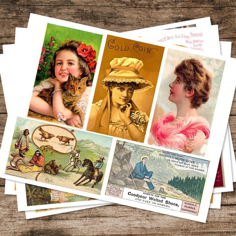 1800's Advertising, Victorian Trade Cards, Vintage Ephemera Cards ...