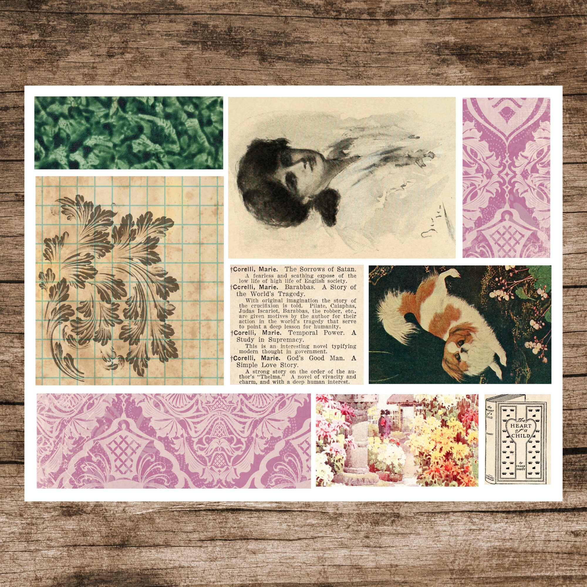 Scrap Pack, Collage Scraps, Paper Bits, Mixed Media, Master Board, Card ...