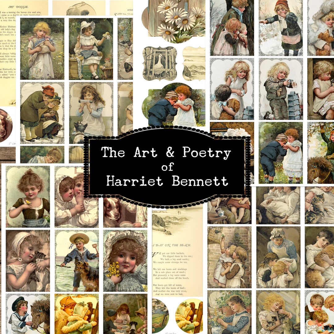 Victorian Children, Collage Art Printable, Antique Book Poem, Vintage ...