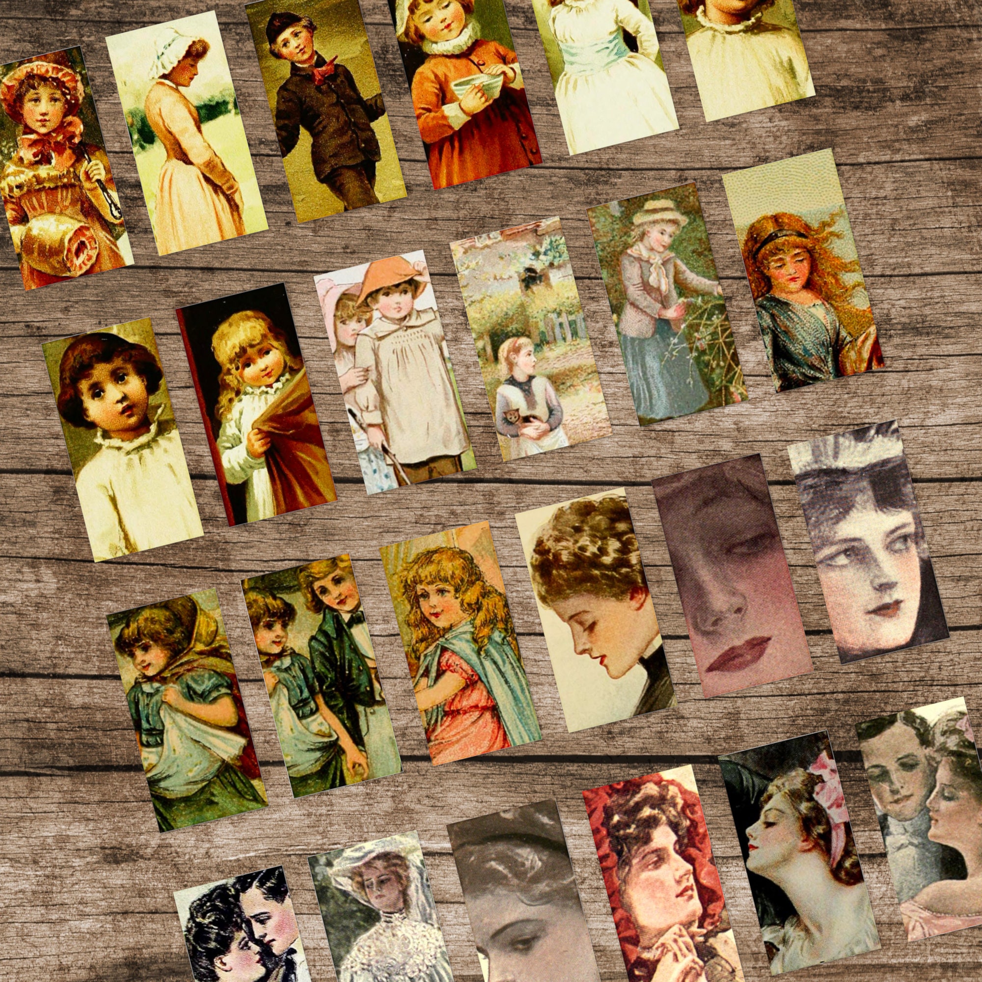 Victorian People Portraits, Old Book Illustrations, Domino Pendant ...