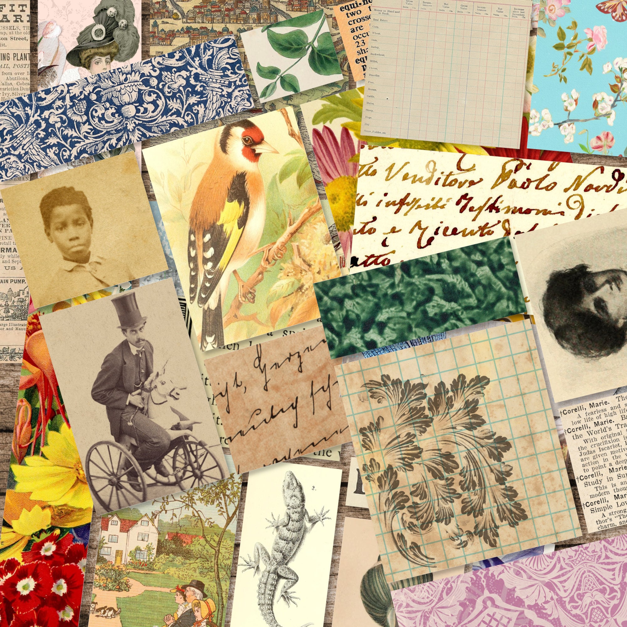 Scrap Pack Collage Scraps Paper Bits Mixed Media Master - Etsy