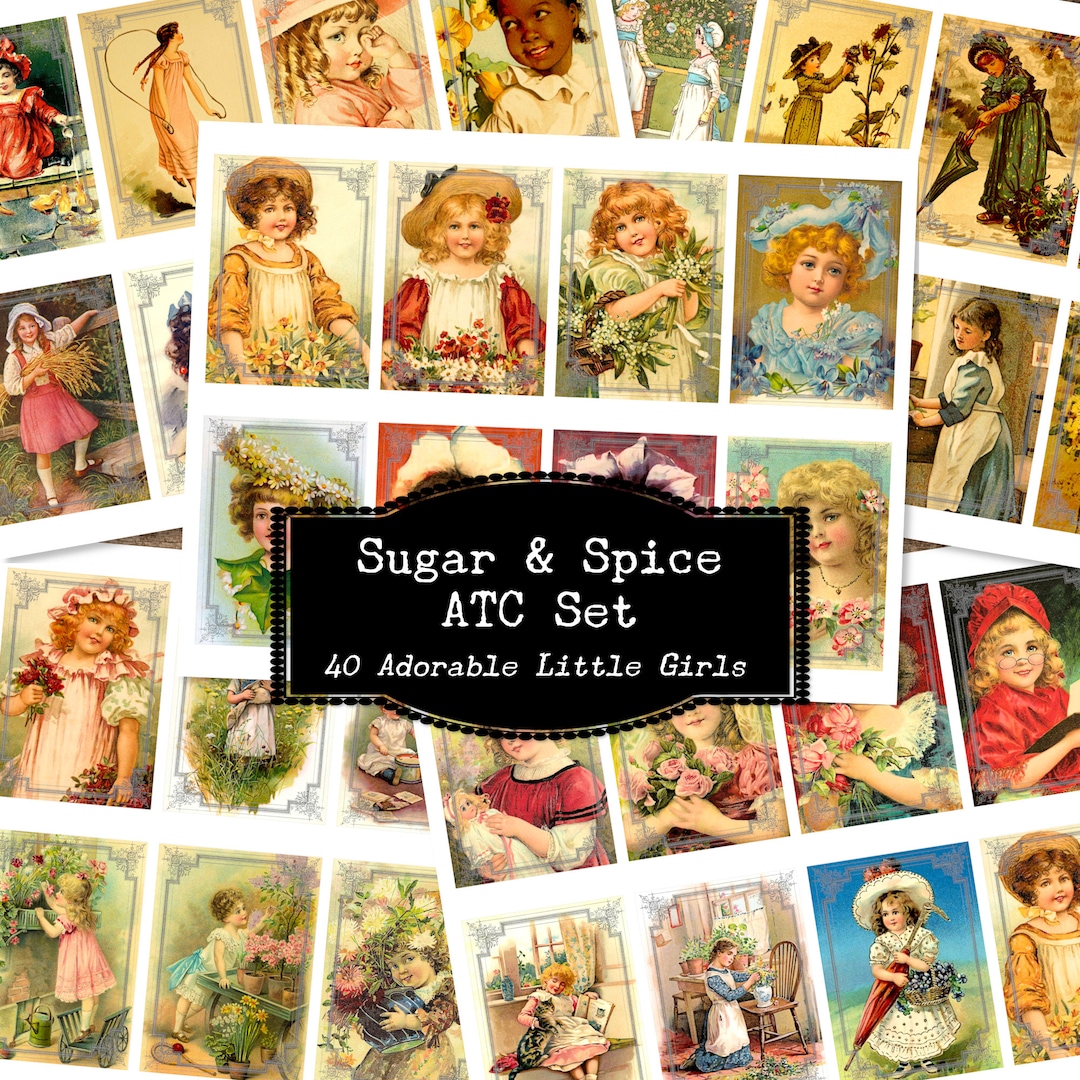 Victorian Children Artist Trading Card Printables, ATC Cards Download ...