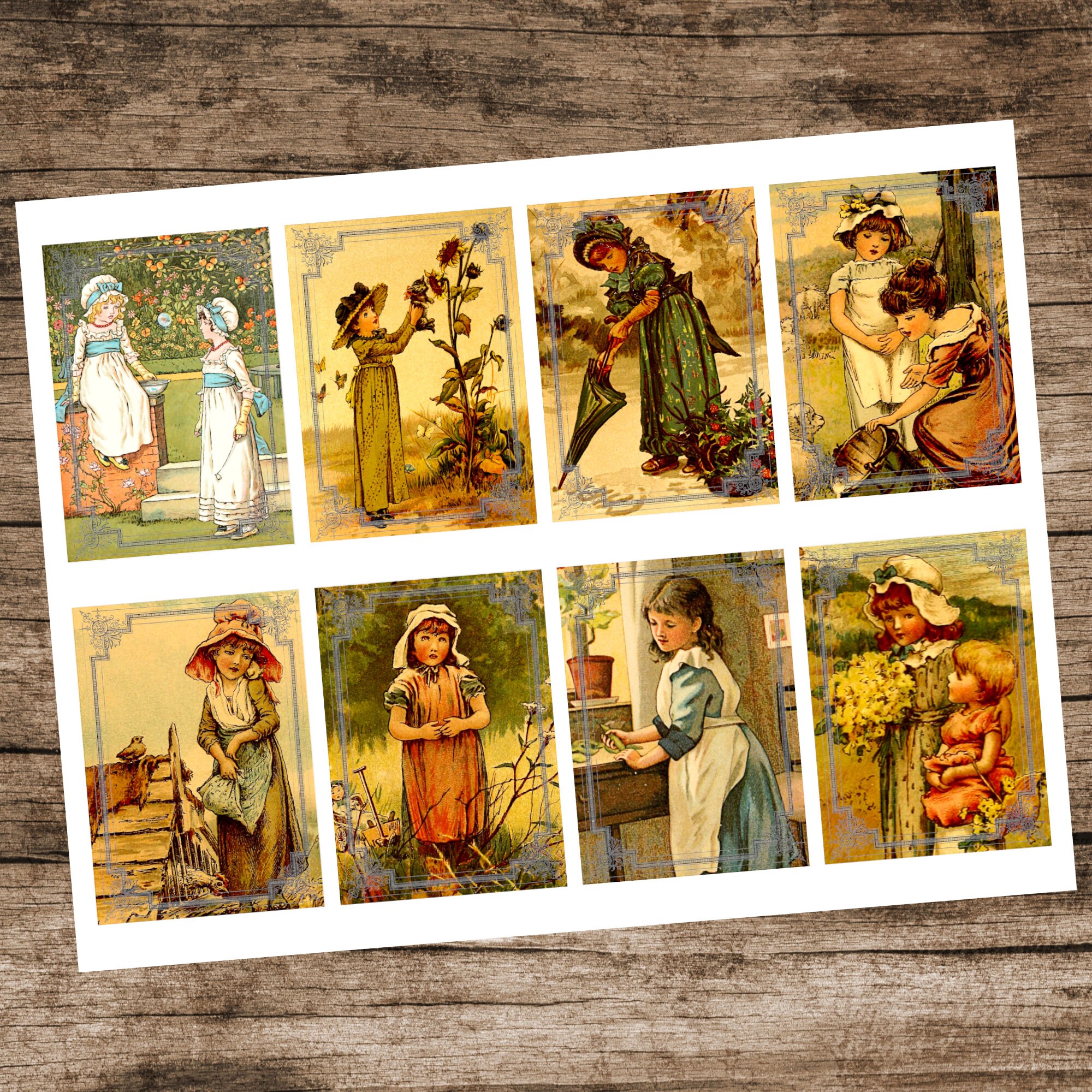 Victorian Children Artist Trading Card Printables, ATC Cards Download ...