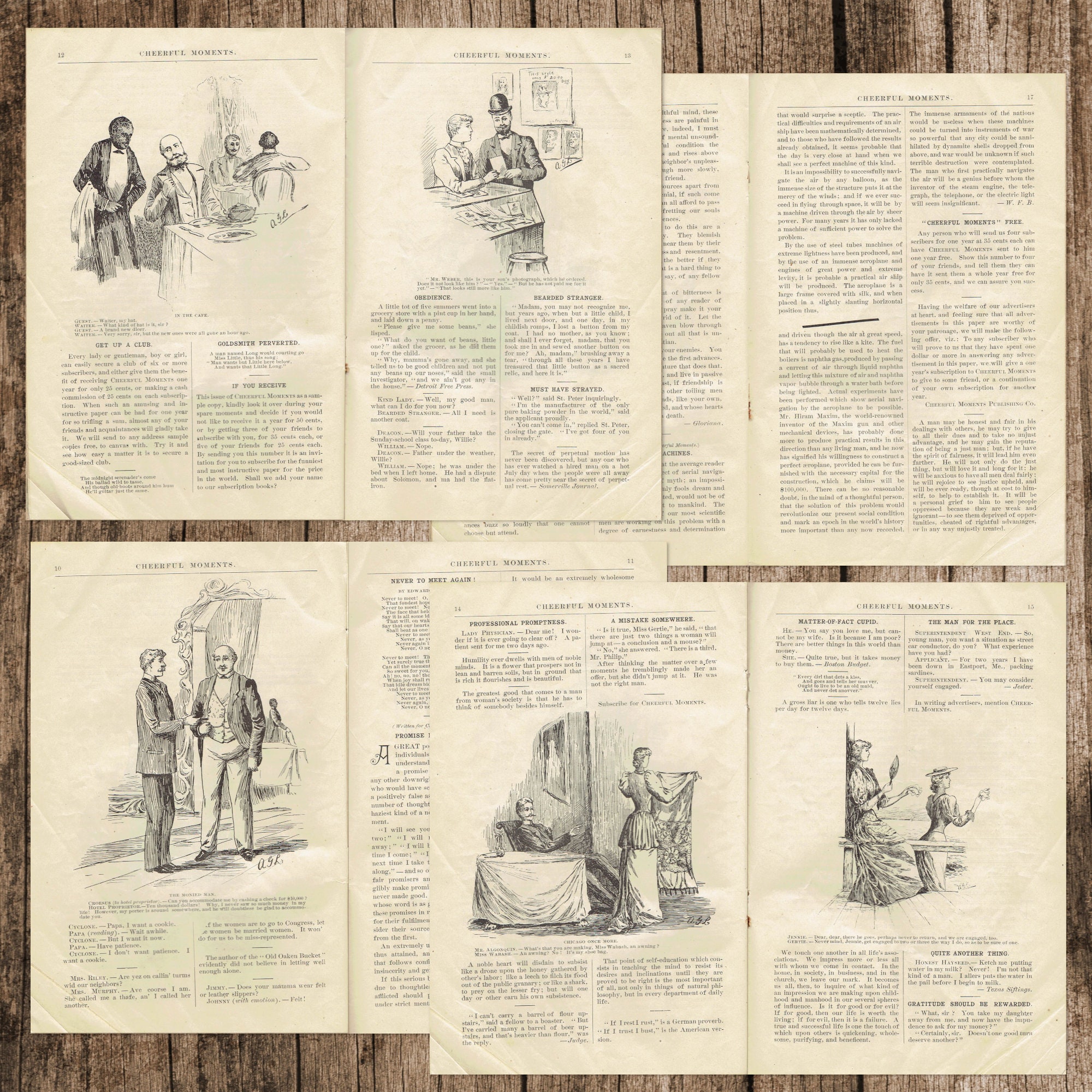 Vintage Magazine Prints, Antique Magazine Ads, Journal Pages, Ephemera ...