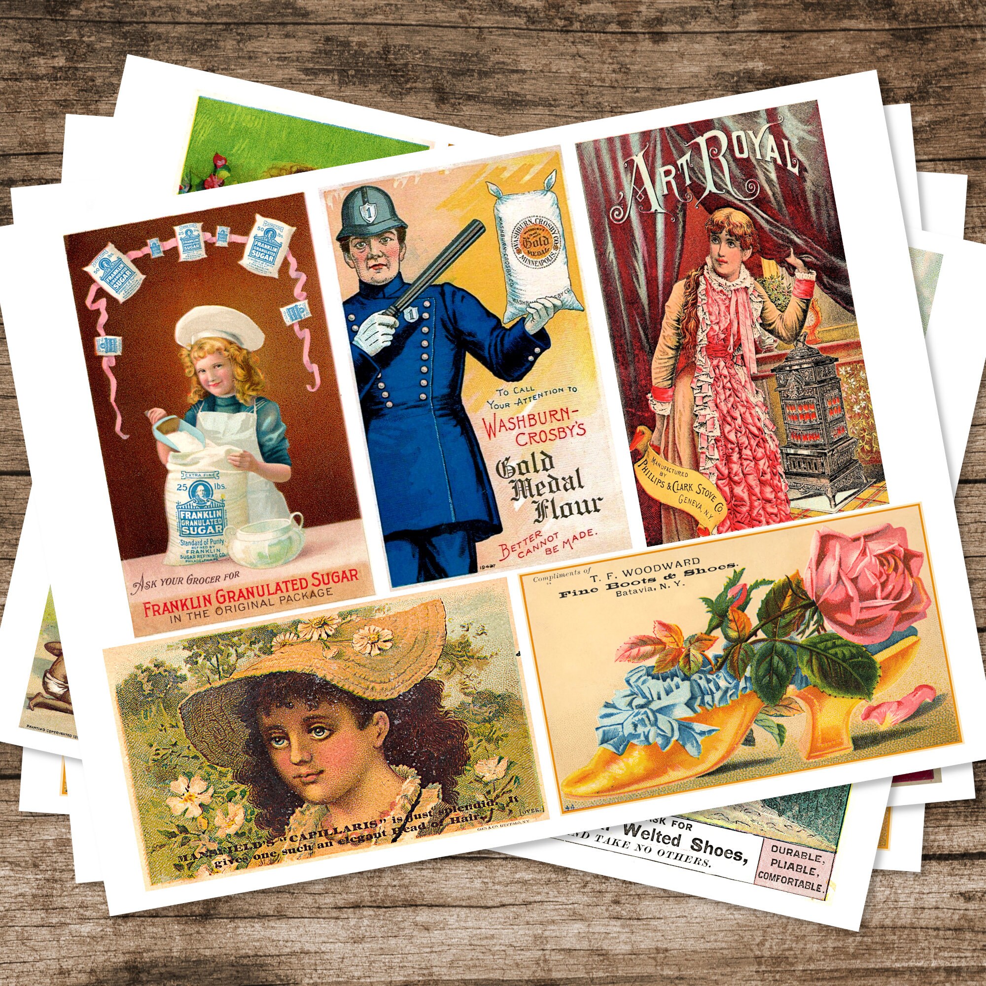 1800's Advertising, Victorian Trade Cards, Vintage Ephemera Cards ...
