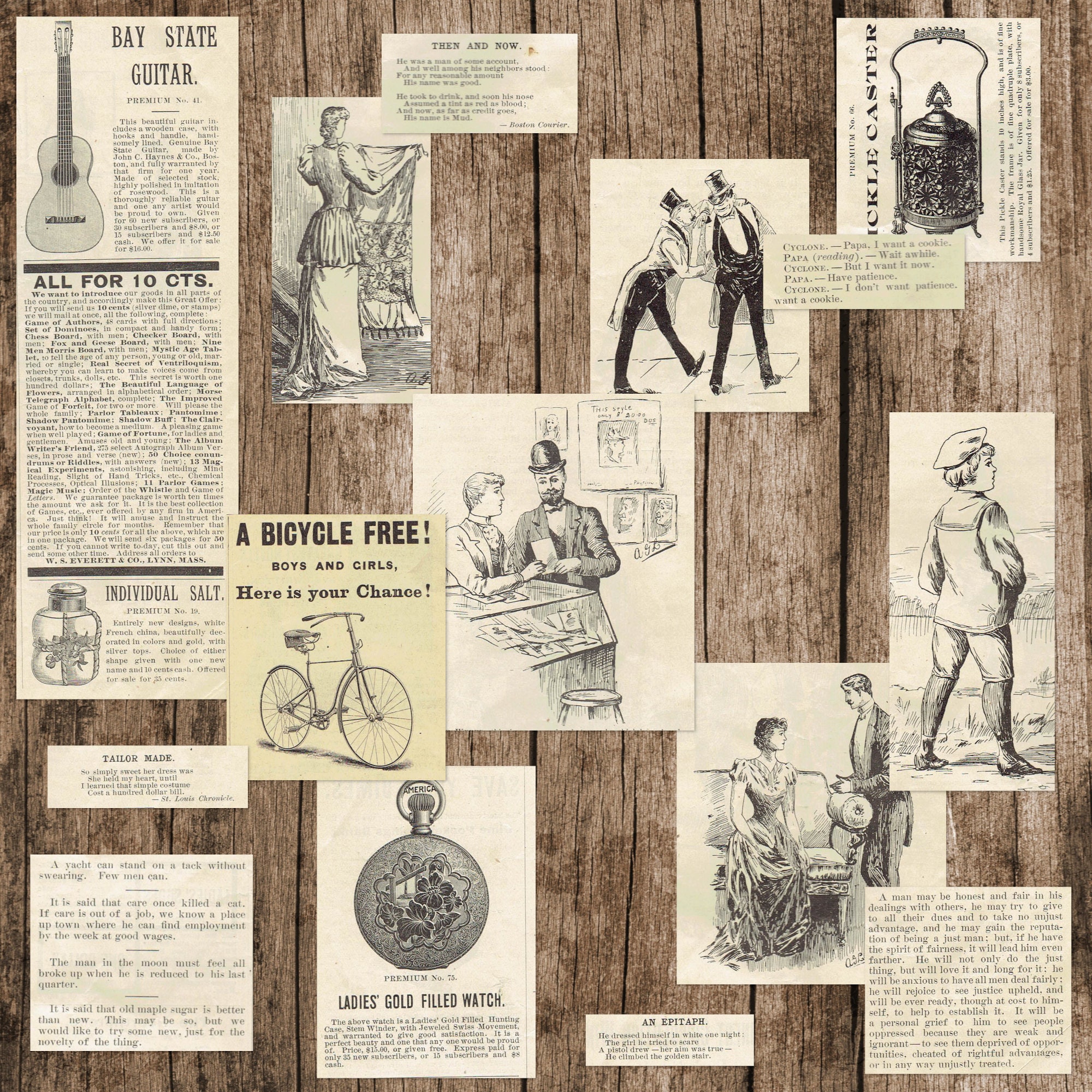 Vintage Magazine Prints, Antique Magazine Ads, Journal Pages, Ephemera ...