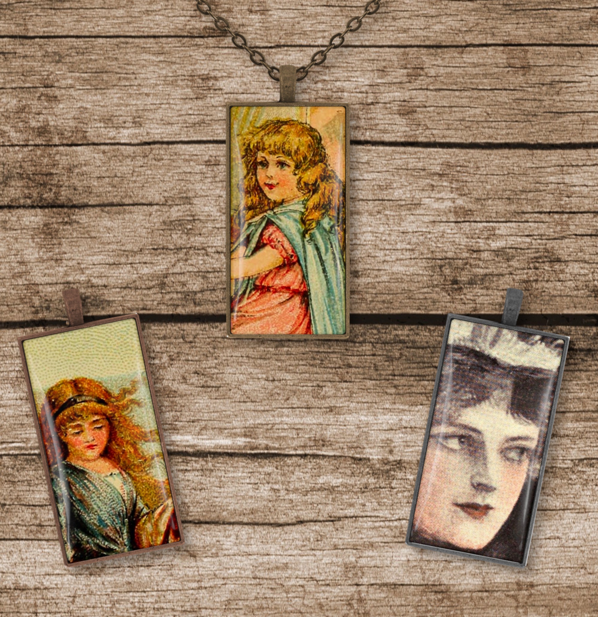 Victorian People Portraits, Old Book Illustrations, Domino Pendant ...