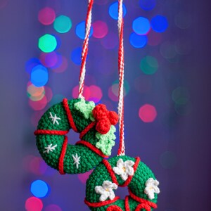 Christmas Wreath Car Charm Pattern PDF. Rear View Mirror Ornament ...