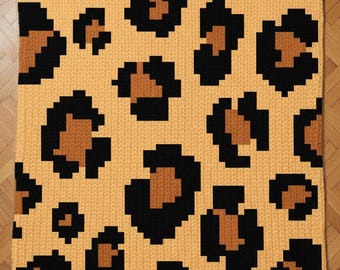 Leopard Print Finger Knitting Pattern. Chunky Chenille Yarn Knit ...
