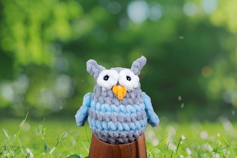 Owl Crochet Pattern. Easy Low Sew Plush Toy. Mini Bird Plushie. Crochet ...