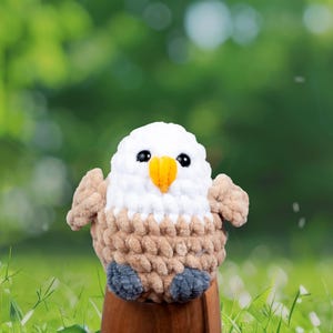 Bald Eagle Crochet Pattern. Easy No Sew Plush Toy. Mini Bird Falcon ...