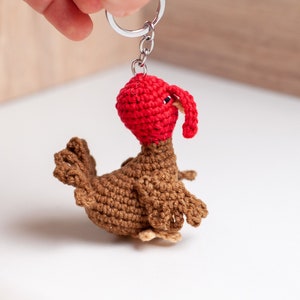 Turkey Keychain Crochet Pattern. Thanksgiving Turkey Pattern. Bird ...