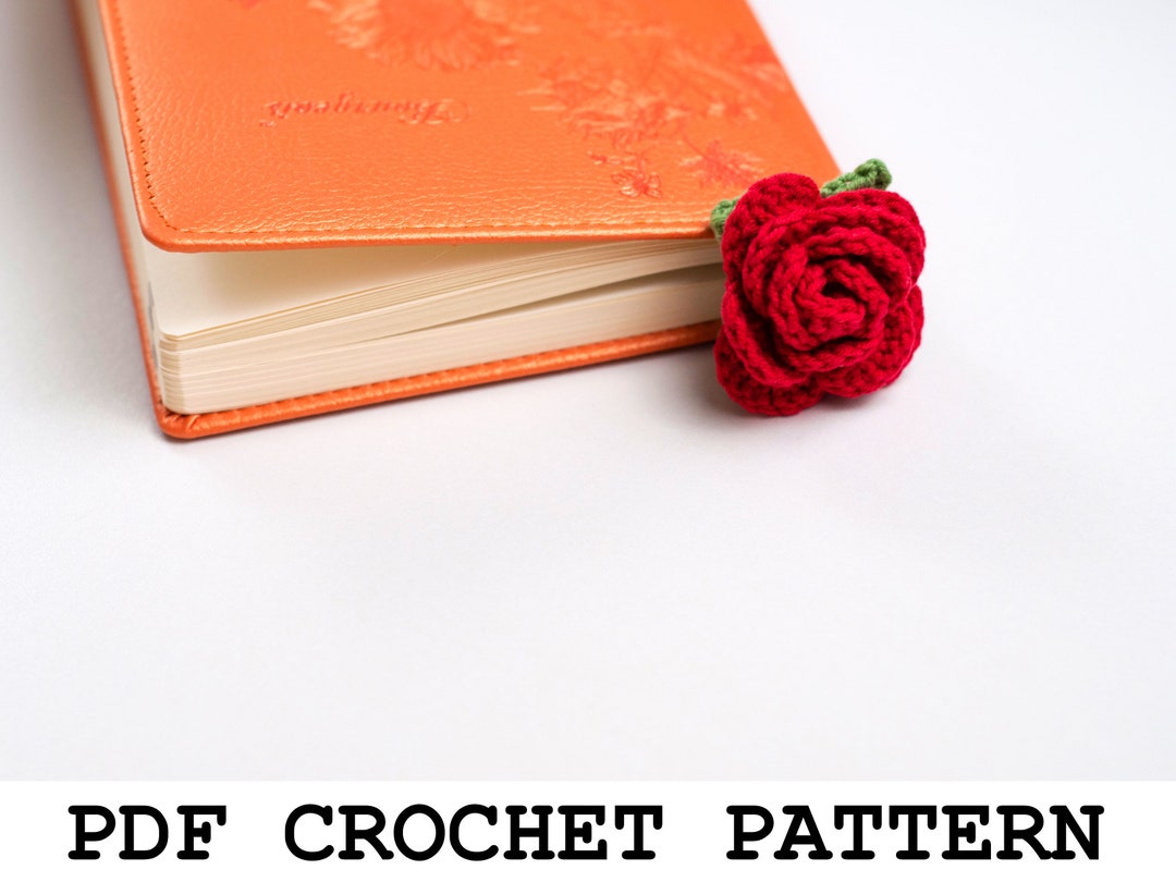 Rose Flower Bookmark Crochet Pattern PDF. Easy Beginner Crochet ...