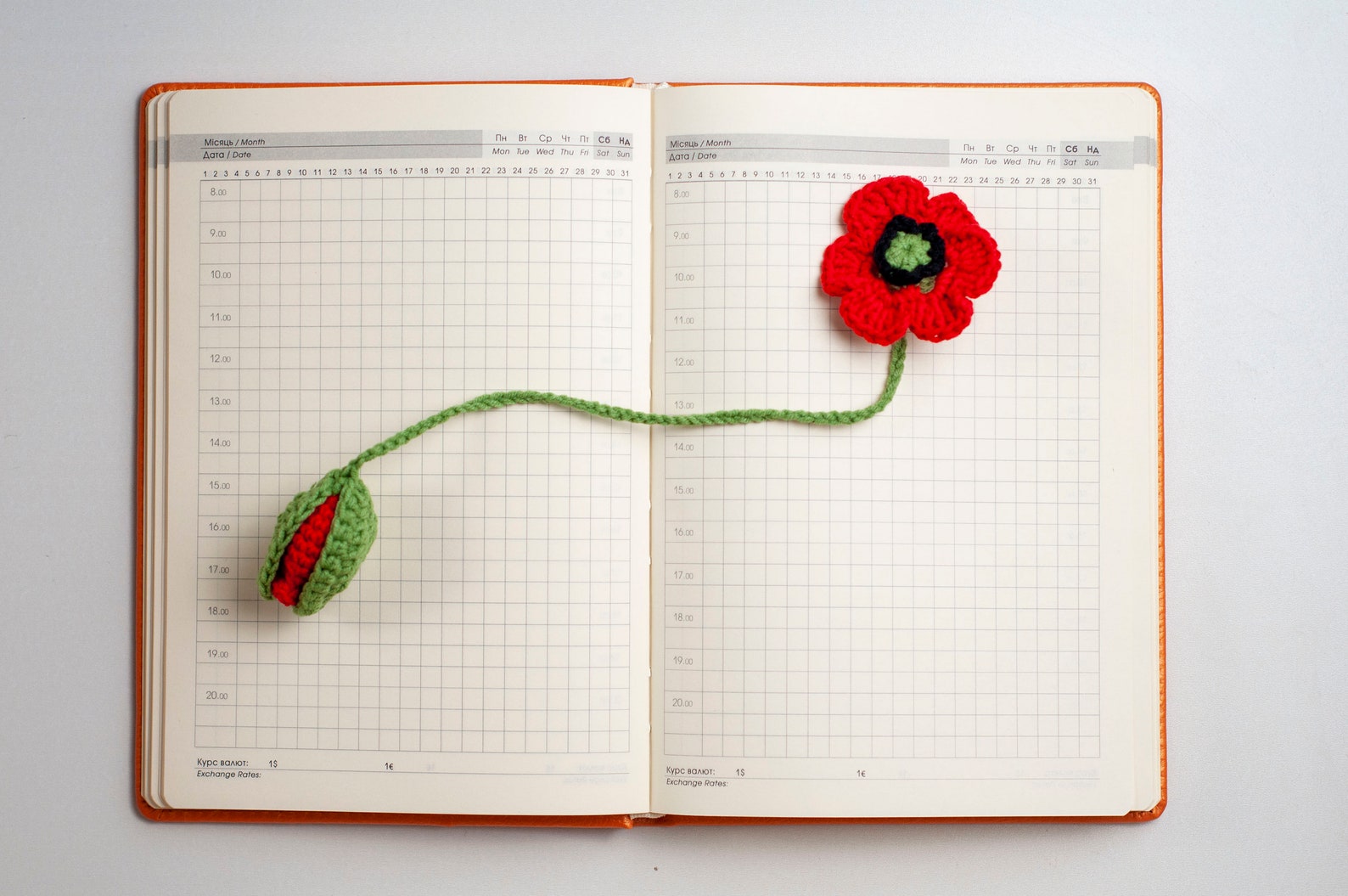 Poppy Flower Bookmark Crochet Pattern PDF. Easy Beginner - Etsy