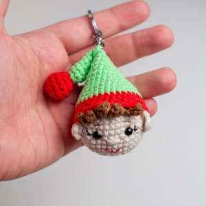 Elf Keychain Crochet Pattern. Crochet Christmas Ornament. Christmas Elf ...