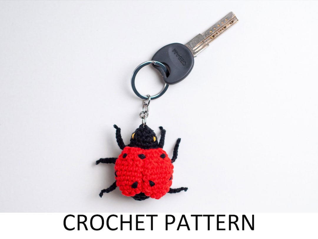 Ladybug Keychain Crochet Pattern PDF. Amigurumi Plush Accessory for Key ...
