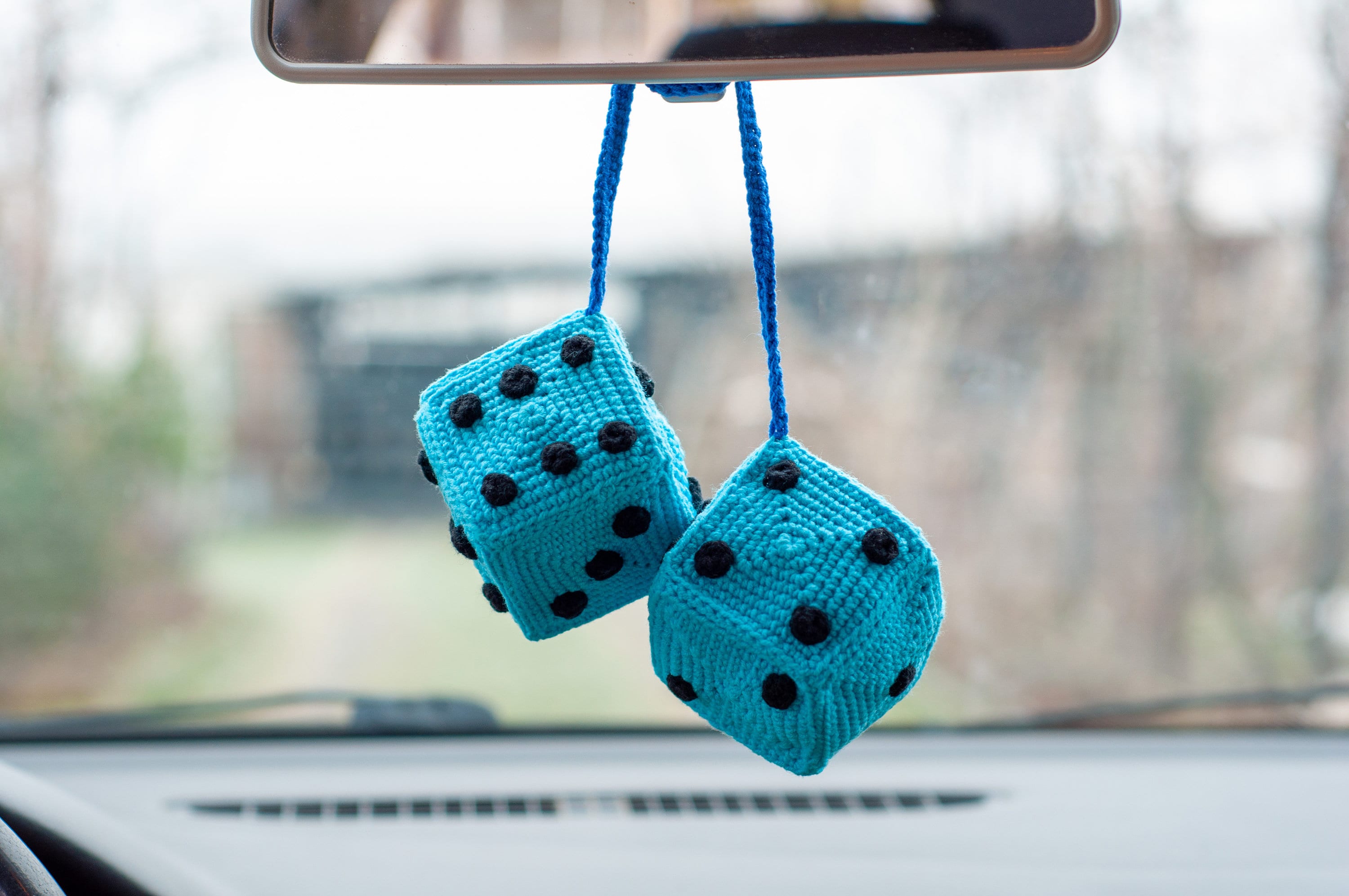 Dice Crochet Charm Pattern PDF. Cute Car Accessories Interior Rear View ...