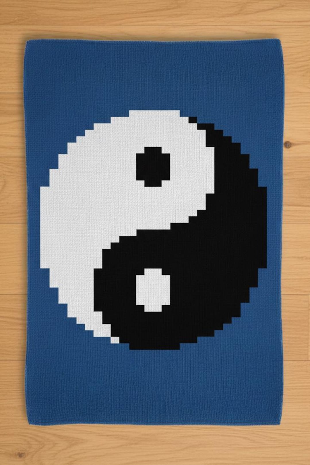 Yin and Yang Finger Knitting Pattern. Chunky Knit Blanket Pattern ...