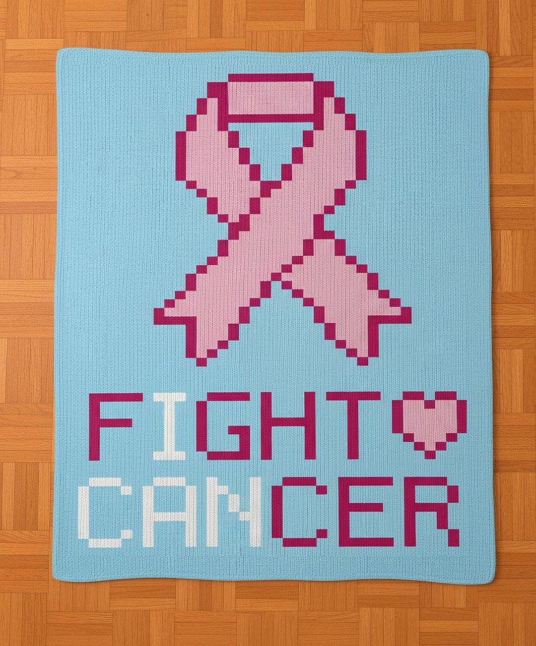 Breast Cancer Ribbon Finger Knitting Pattern. Chunky Chenille Yarn Knit ...