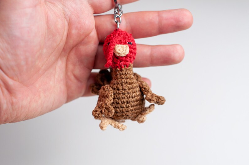 Turkey Keychain Crochet Pattern. Thanksgiving Turkey Pattern. Bird ...