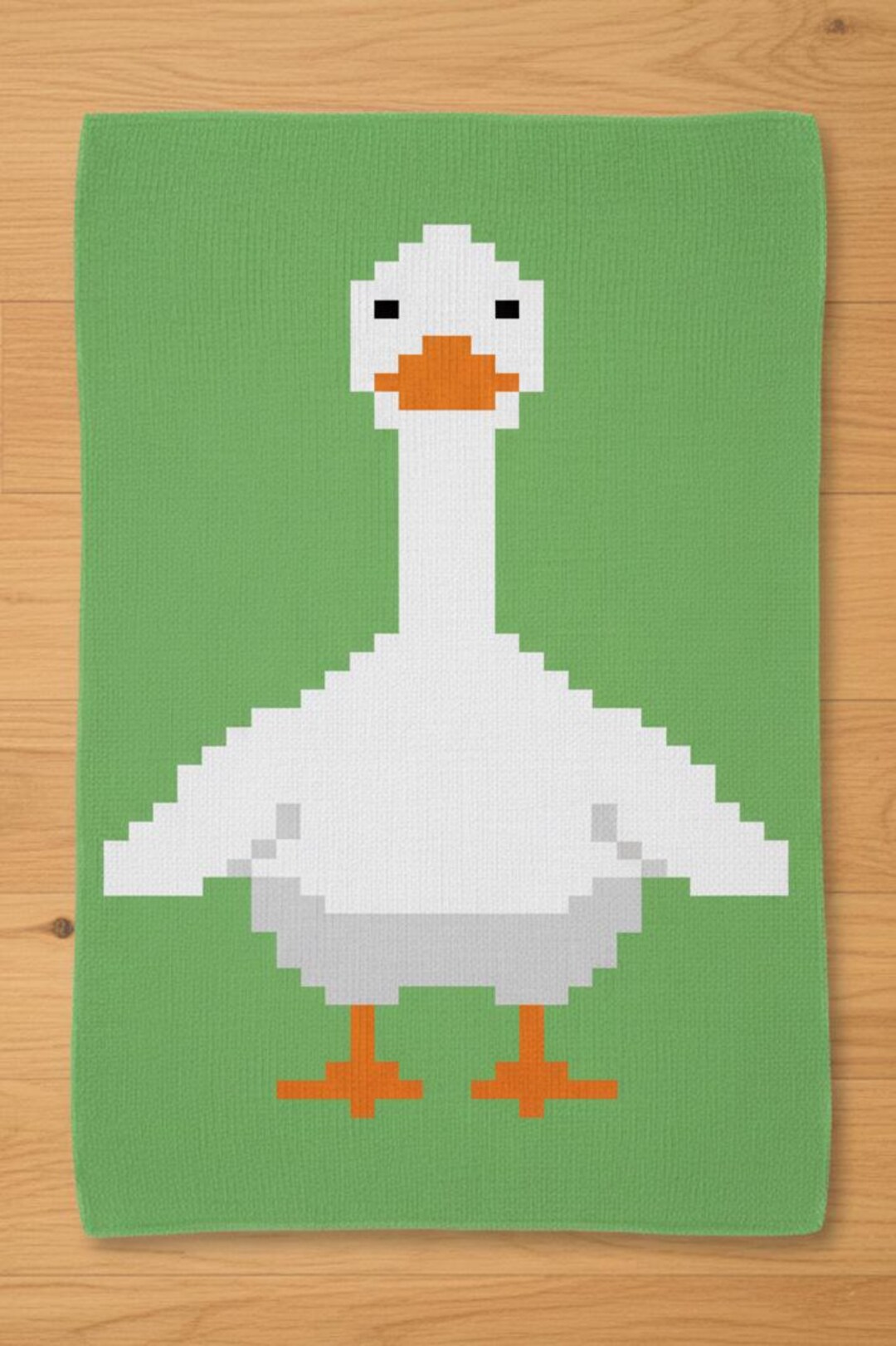Goose Finger Knitting Pattern. Chunky Knit Blanket Pattern. Bird Chunky ...