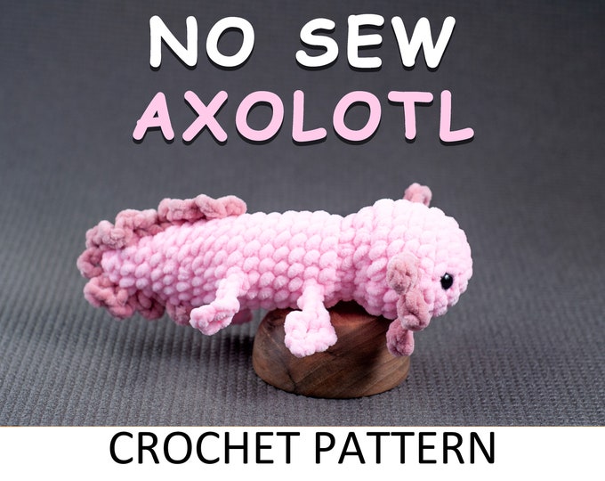 Crochet Pattern [PDF] - Axolotl | Pink Axolotl | Cute Axolotl | Kawaii ...