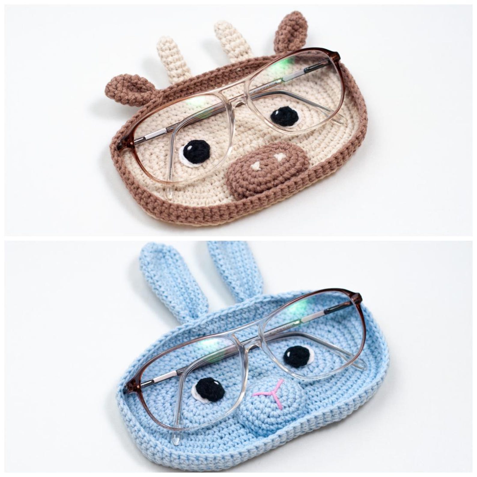 12 Crochet Glasses Holder Pattern Bundle. Amigurumi Animal Crochet ...