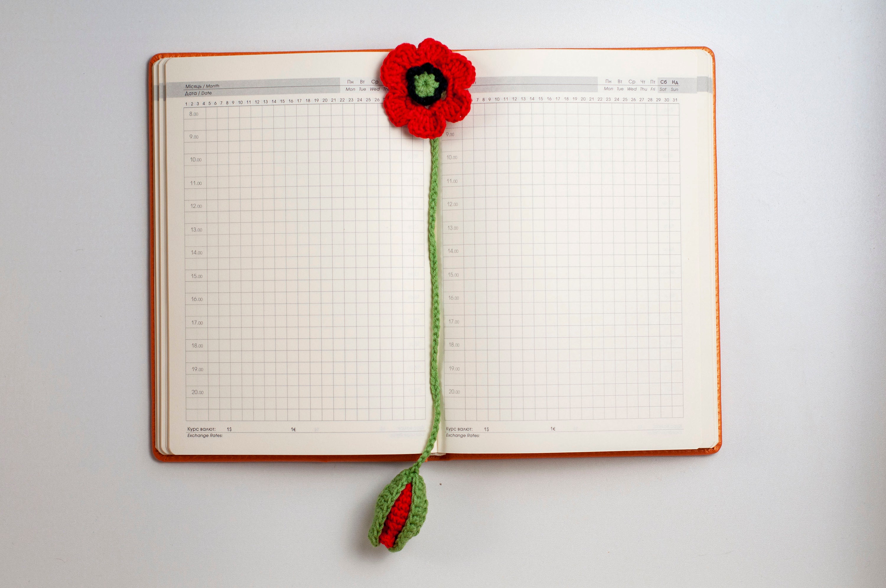 Poppy Flower Bookmark Crochet Pattern PDF. Easy Beginner - Etsy