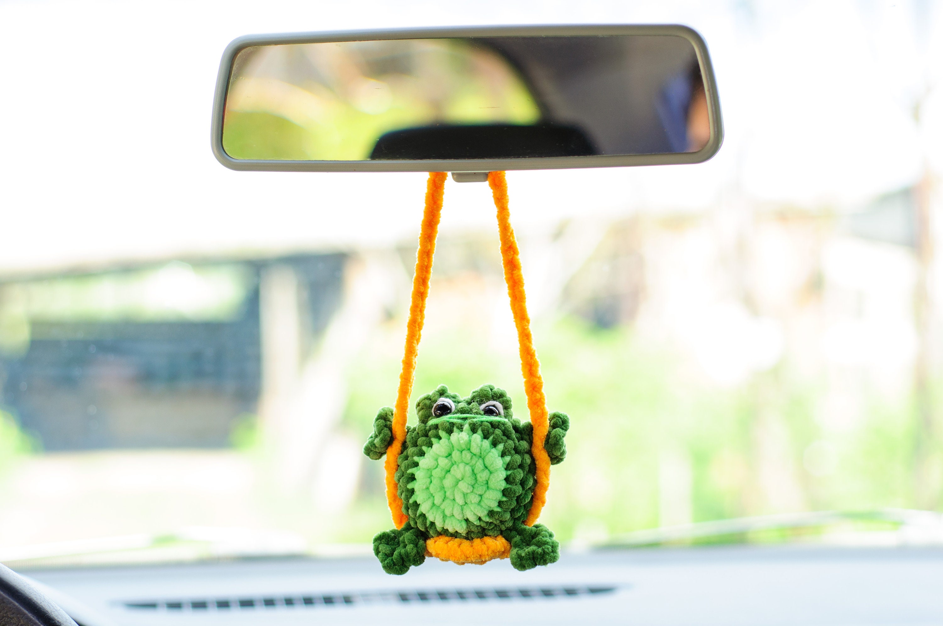 Frog Crochet Pattern. Crochet Car Hanger. Toad Plush Pattern. Frog on a ...