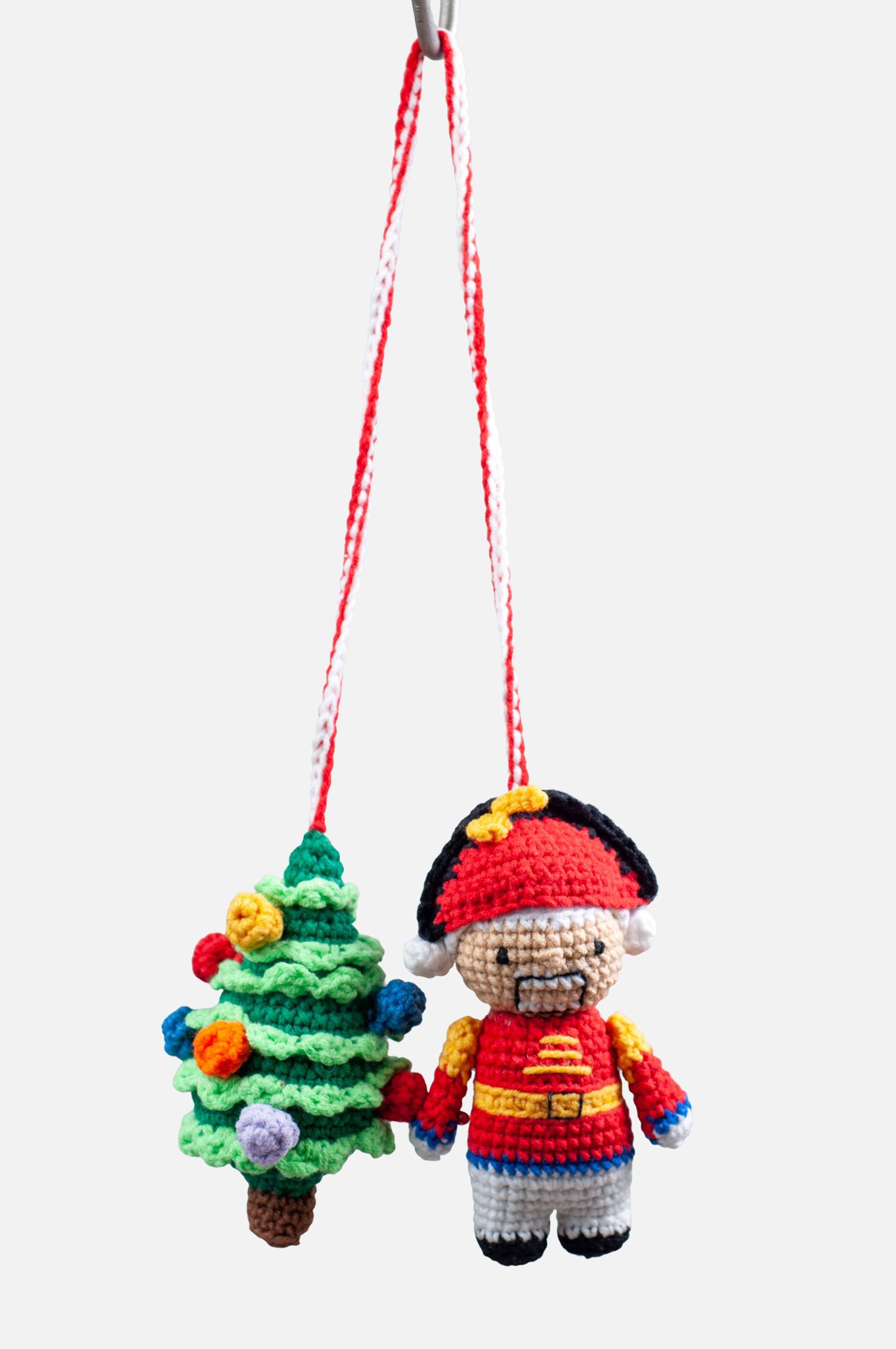 Nutcracker and Christmas Tree Crochet Pattern. Christmas Crochet Car ...