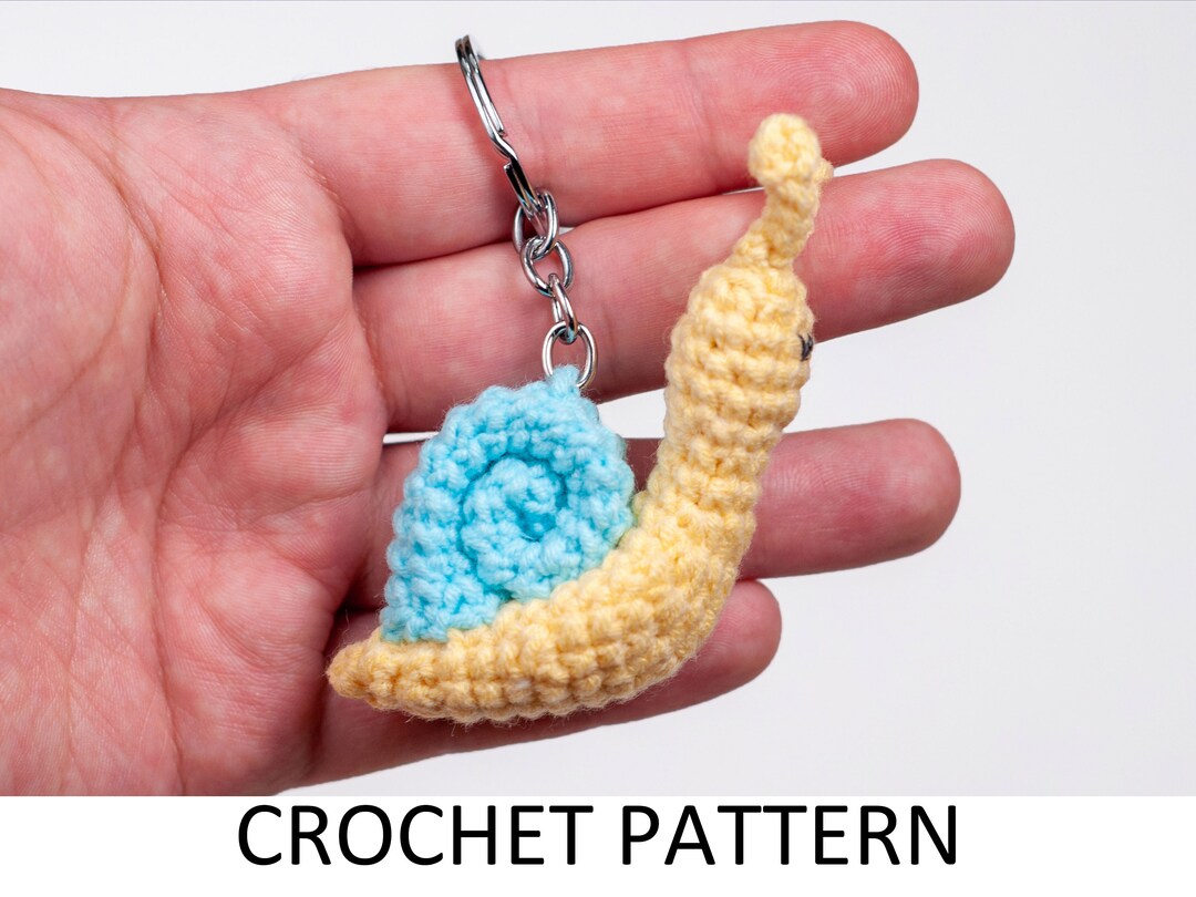Snail Keychain Crochet Pattern. Snail Pattern. Mollusk Pattern. Animal ...