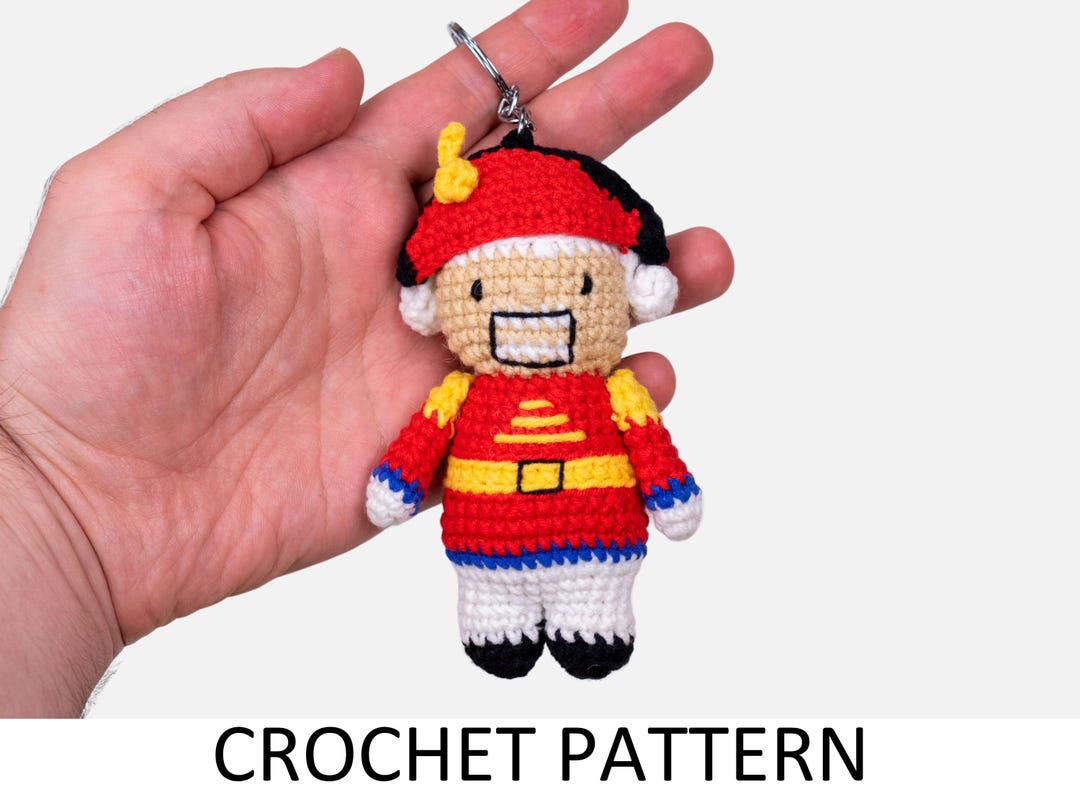 Nutcracker Keychain Crochet Pattern. Crochet Christmas Ornament ...