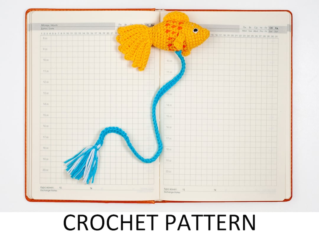 Goldfish Bookmark Crochet Pattern. Goldfish Pattern. Amigurumi Bookmark ...