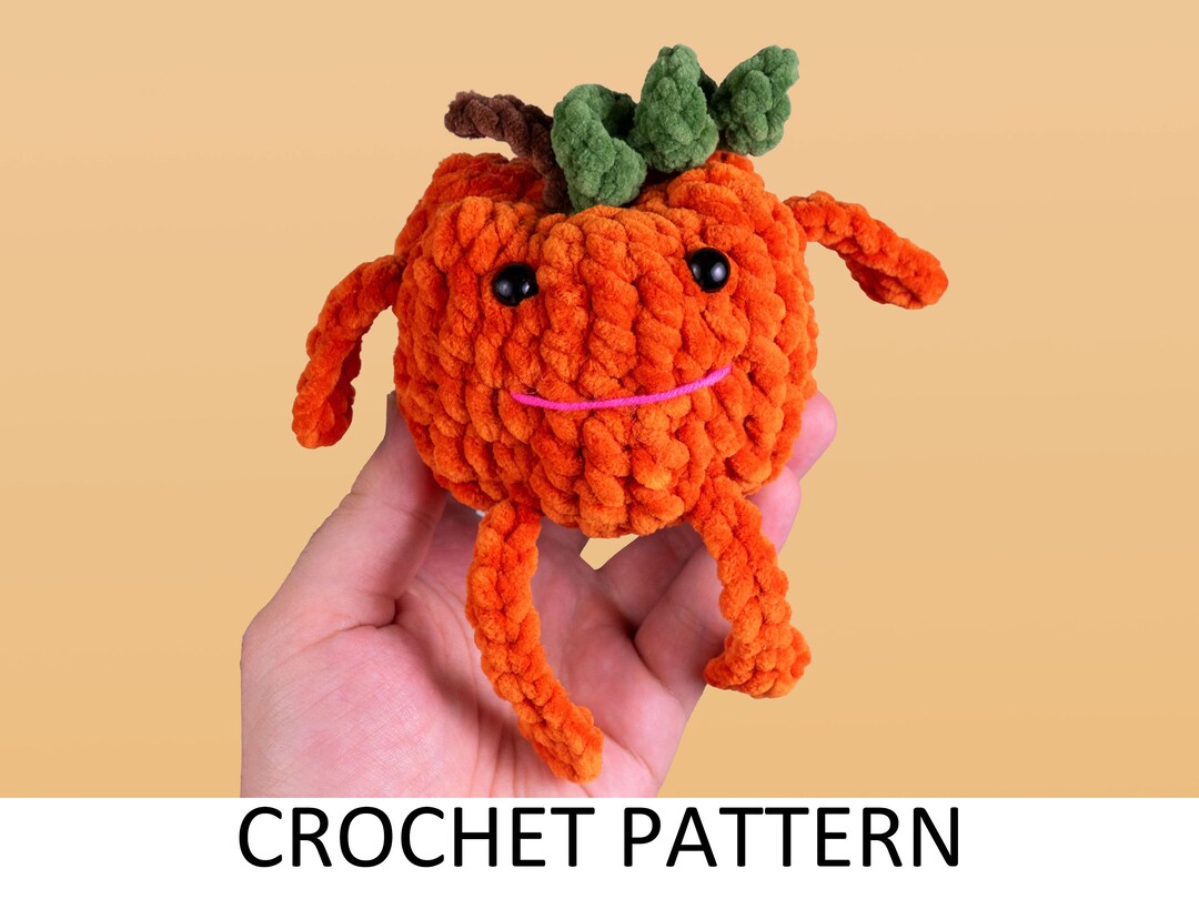 Pumpkin Plush Crochet Pattern. Thanksgiving Crochet Plushie Toy ...