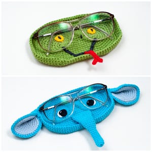 12 Crochet Glasses Holder Pattern Bundle. Amigurumi Animal Crochet ...