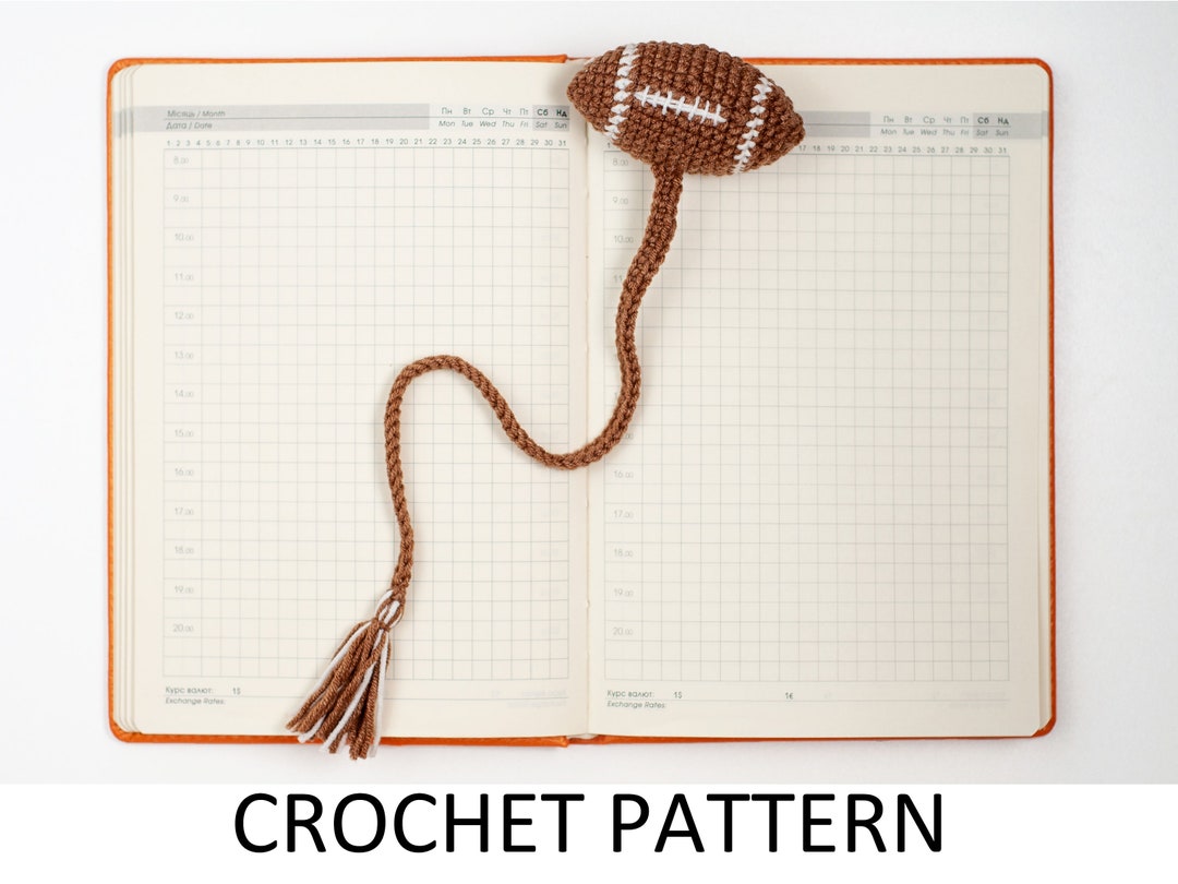 Football Bookmark Crochet Pattern. Football Pattern. Amigurumi Bookmark ...