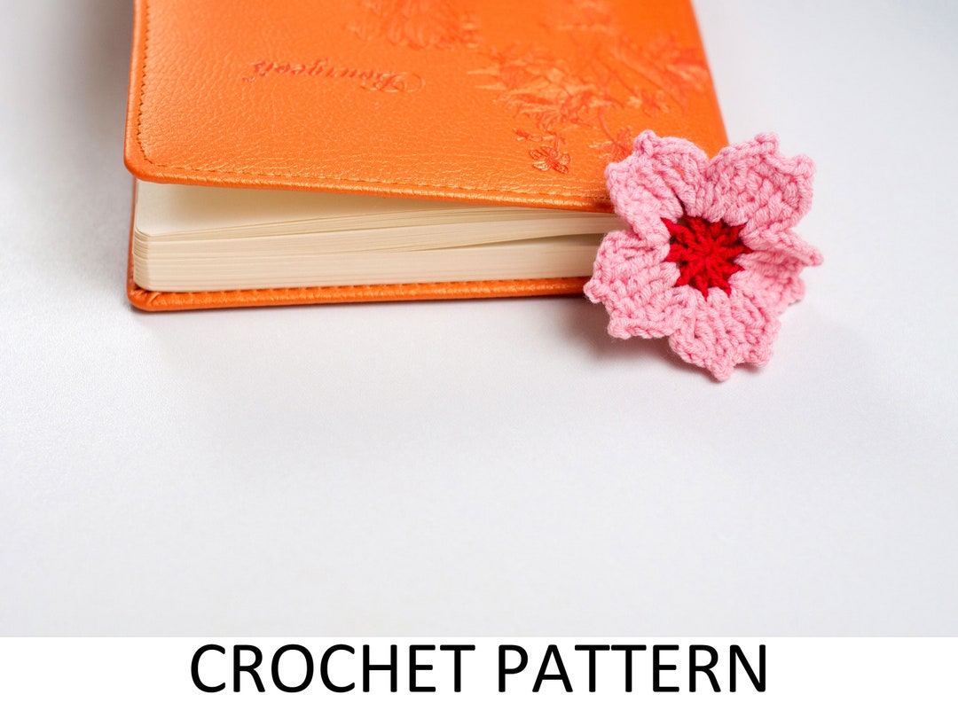 Sakura Crochet Bookmark Pattern. Crochet Flower Bookmark. Crochet ...