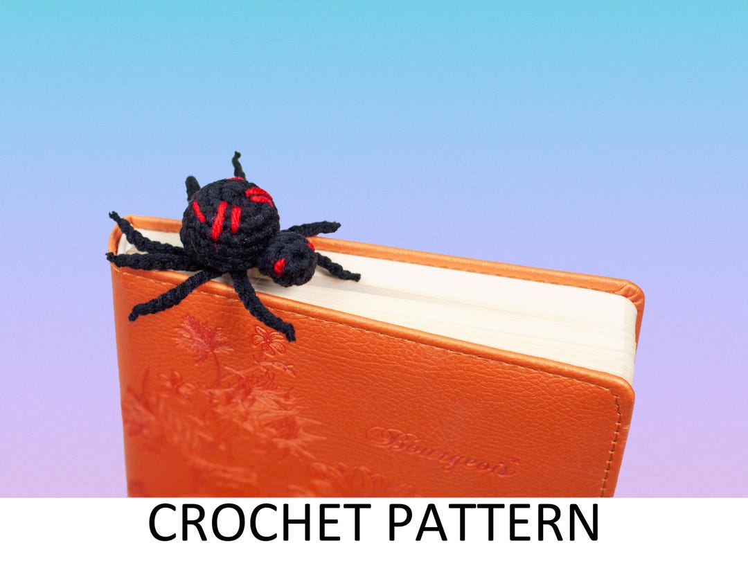 Spider Bookmark Crochet Pattern. Crochet Halloween Bookmark Pattern ...