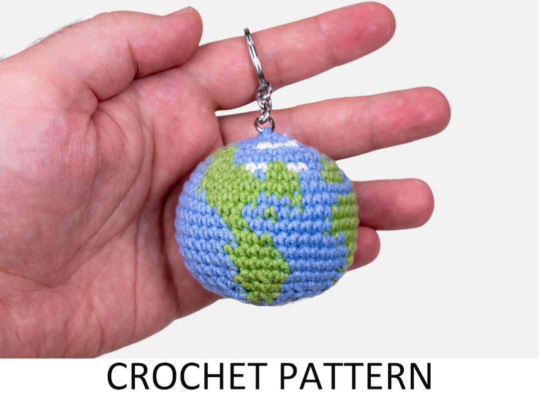 Earth Keychain Crochet Pattern. Planet Earth Pattern. Amigurumi ...