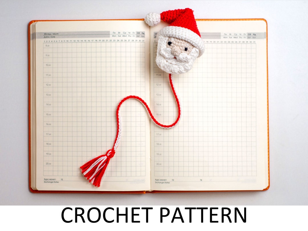 Santa Claus Bookmark Crochet Pattern. Santa Claus Pattern. Santa Claus ...