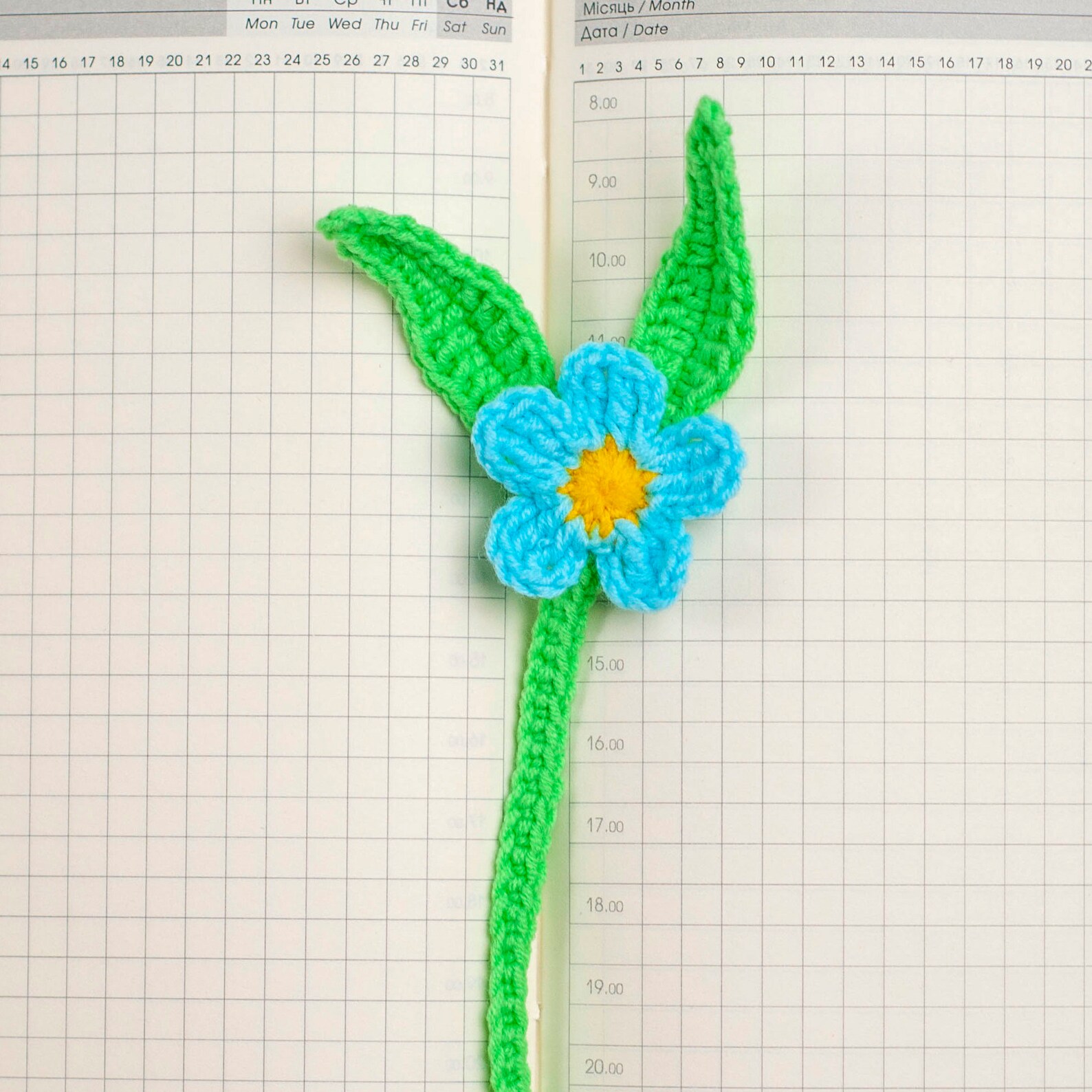 Forget Me Not Bookmark Crochet Pattern. Crochet Flower Bookmark ...
