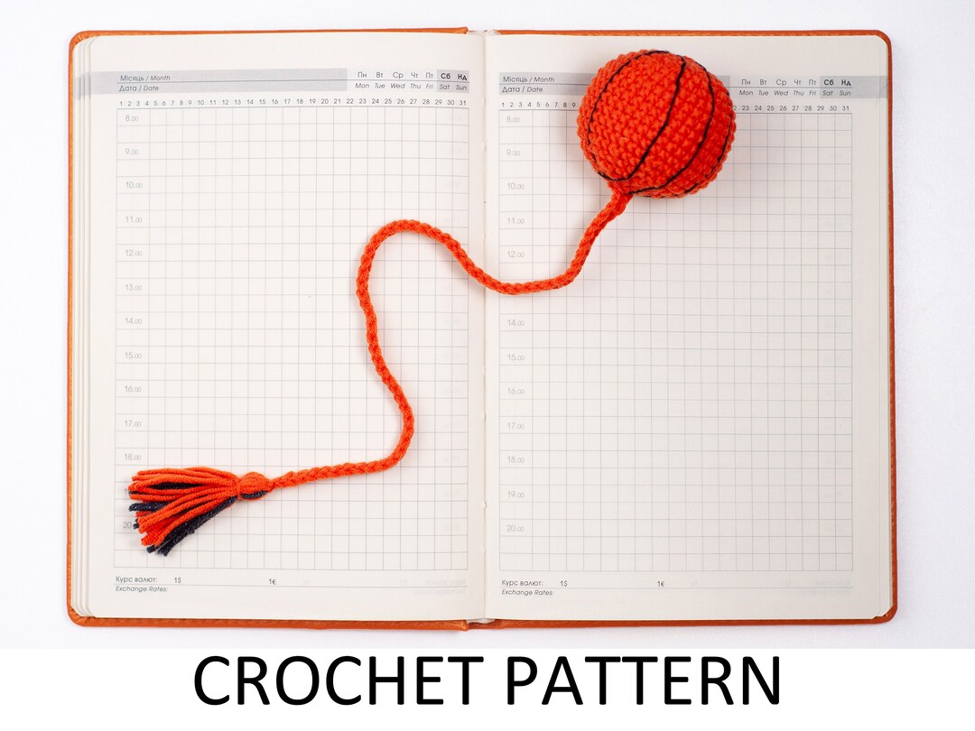 Basketball Bookmark Crochet Pattern. Basketball Pattern. Amigurumi ...