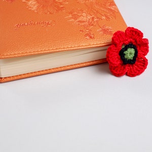 Poppy Flower Bookmark Crochet Pattern PDF. Easy Beginner - Etsy
