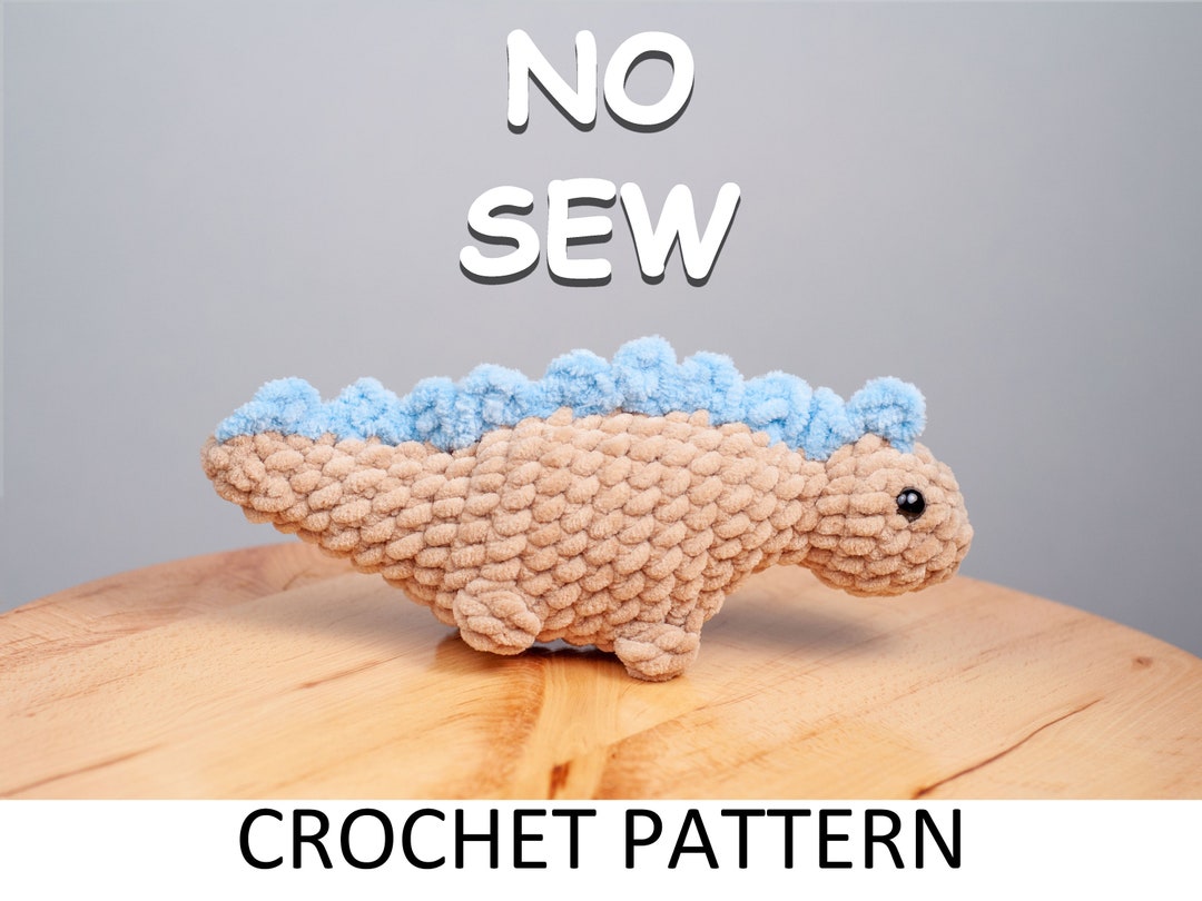 Stegosaurus Dinosaur No Sew Crochet Pattern. Dinosaur No Sew Crochet ...