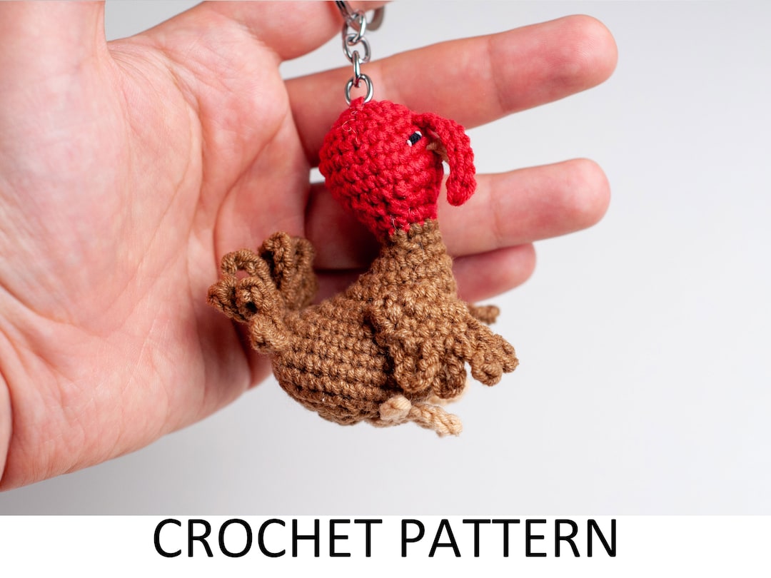 Turkey Keychain Crochet Pattern. Thanksgiving Turkey Pattern. Bird ...